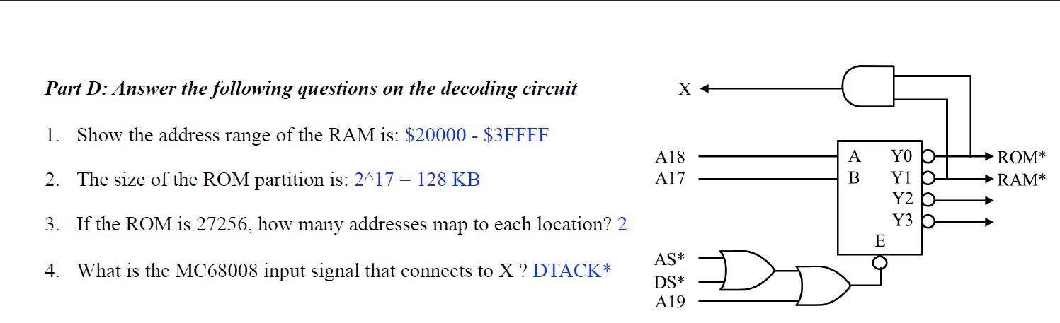 Part D: Answer the following questions on the | Chegg.com