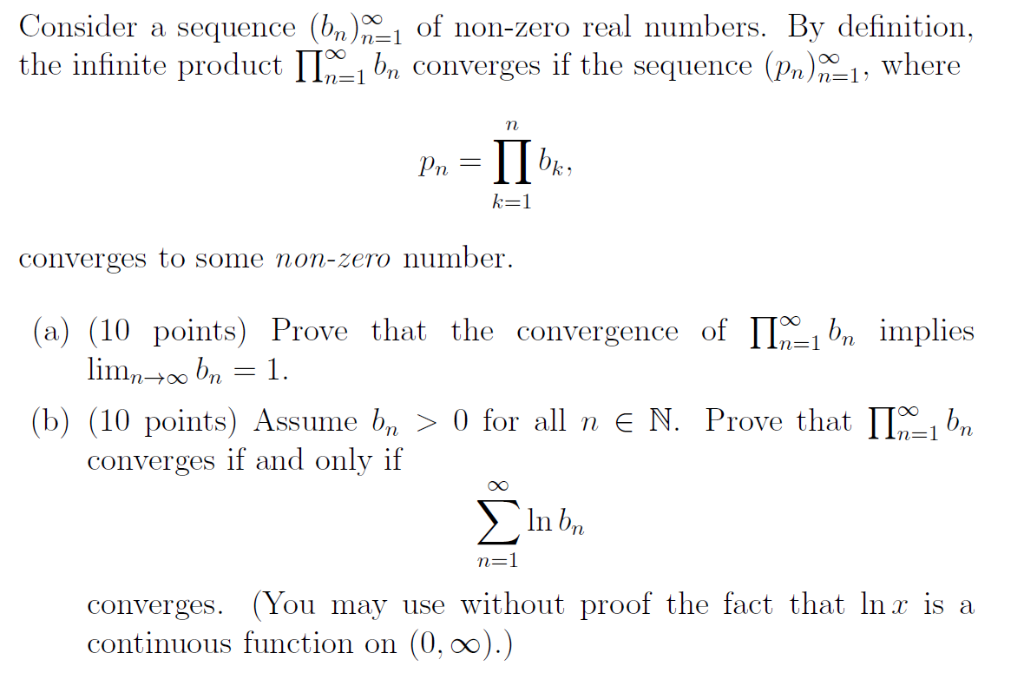 Solved Consider a sequence(%)-1 of non-zero real numbers. By | Chegg.com