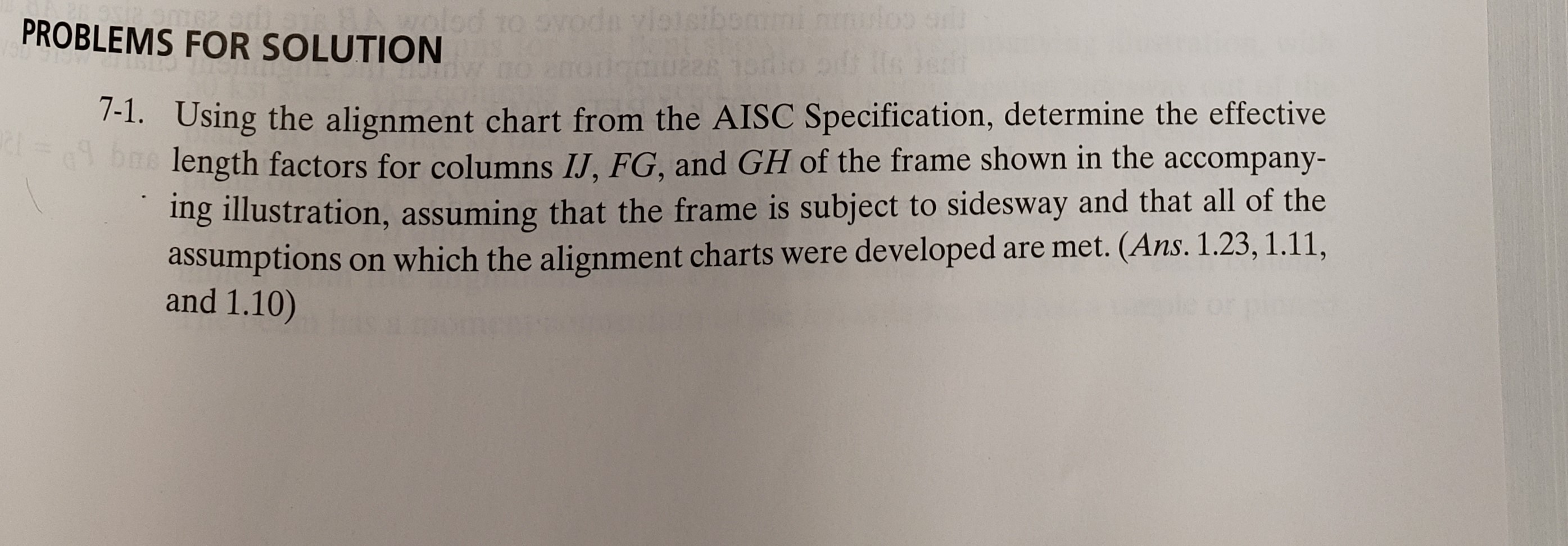 Solved OBLEMS FOR SOLUTION 7-1. Using the alignment chart | Chegg.com