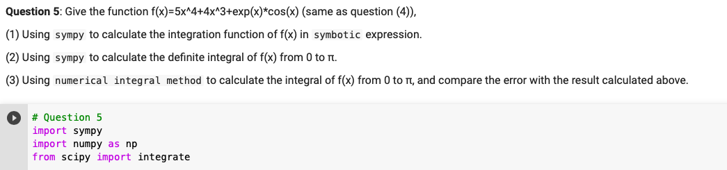 Solved Question 5: Give the function | Chegg.com