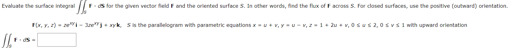 Solved ∬SF⋅dS= | Chegg.com