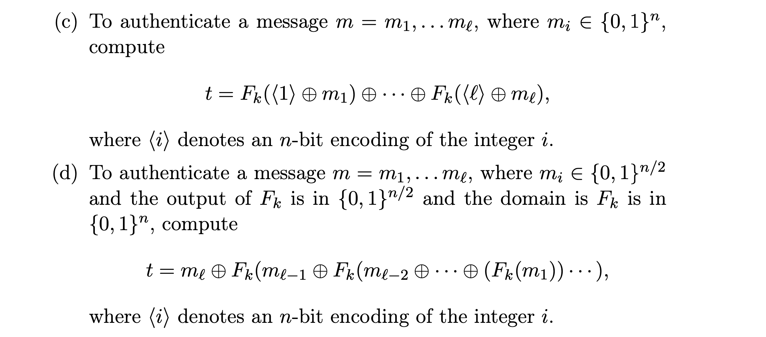 Solved Let F Be A Pseudorandom Function Show That The 