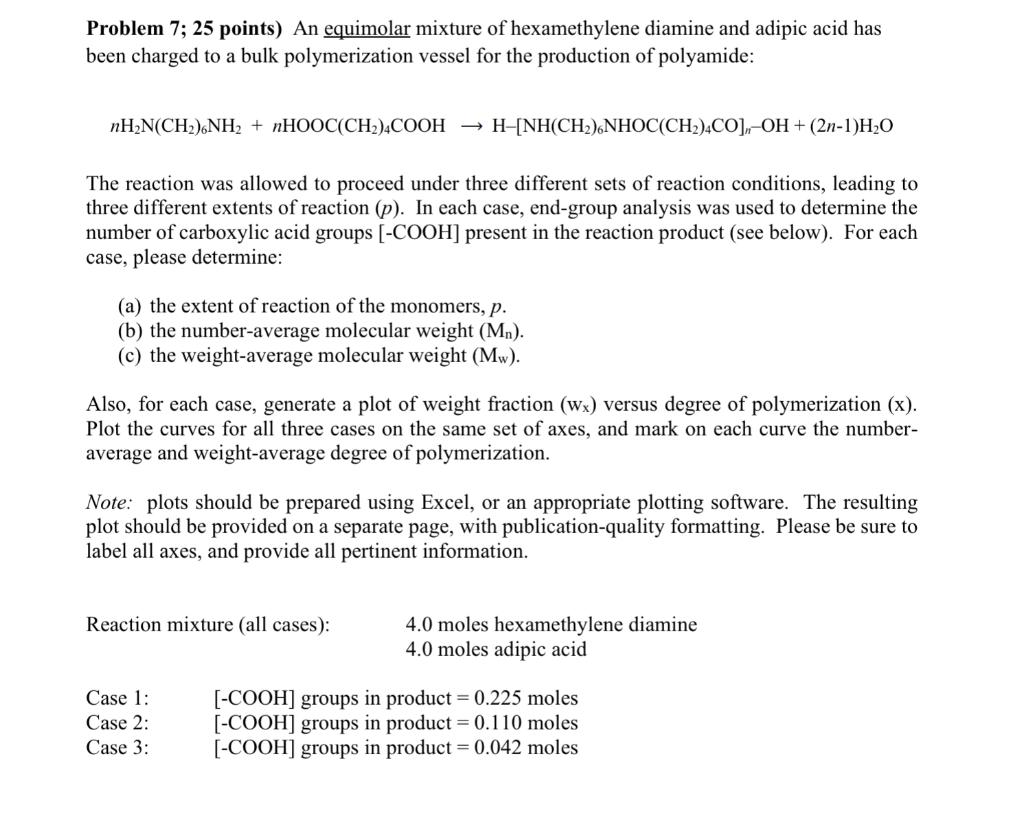 Solved Problem 7;25 points) An equimolar mixture of | Chegg.com
