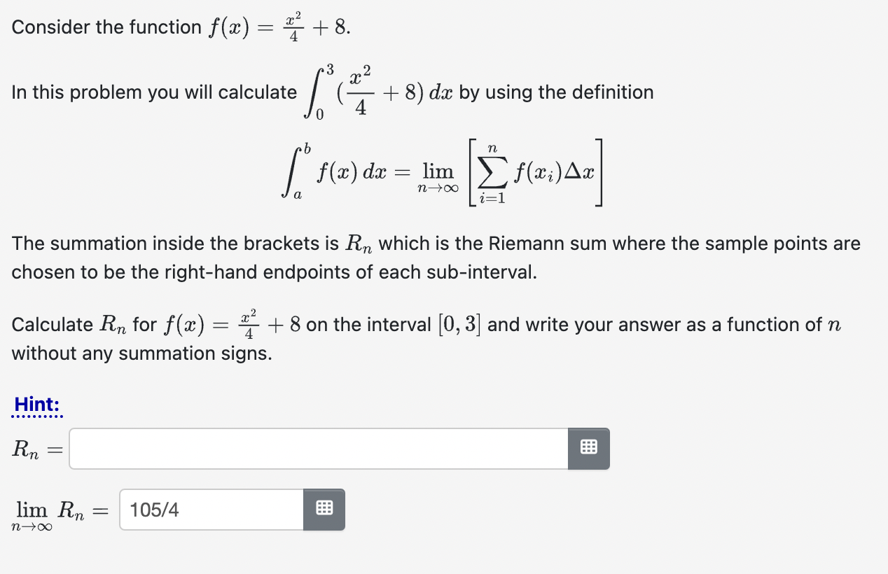 Solved Consider the function f(x)=x24+8.In this problem you | Chegg.com