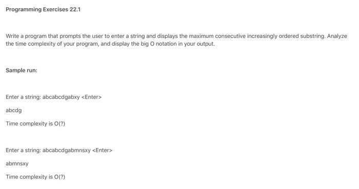 Solved Programming Exercises 22.1 Write a program that | Chegg.com