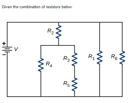 Solved a) If R1 = R2 = R3 = R4 = R5 = R6= 14 Ω, and V = 15 | Chegg.com