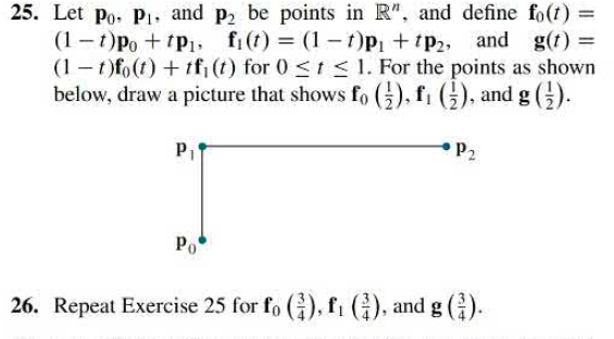 Solved 25. Let p0,p1, and p2 be points in Rn, and define | Chegg.com