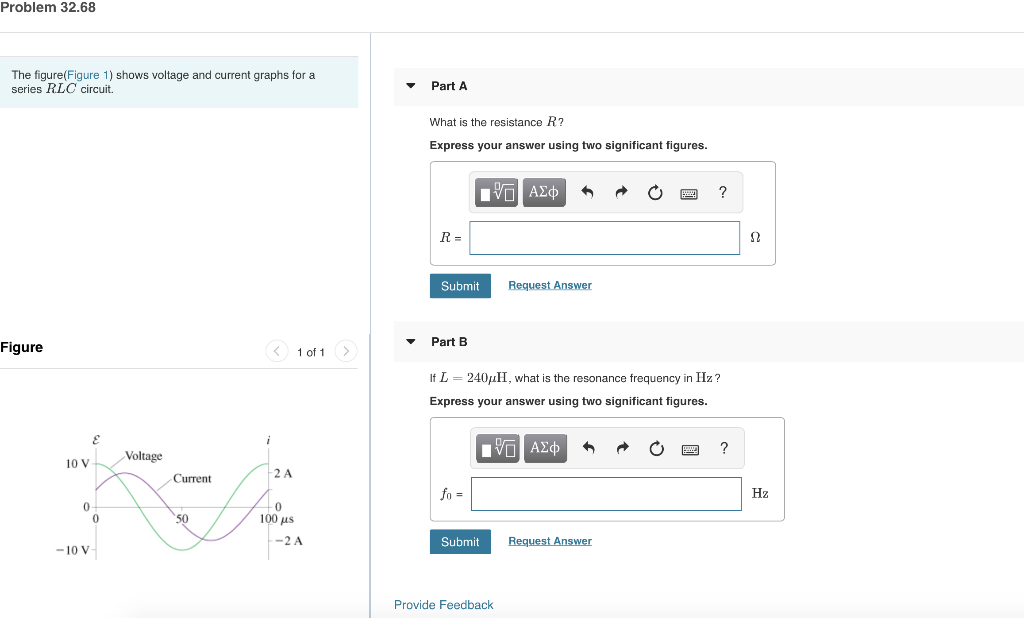 Solved Problem 32.68 The figure(Figure 1) shows voltage and | Chegg.com
