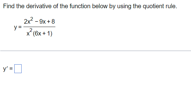 Solved Find the derivative of the function below by using | Chegg.com