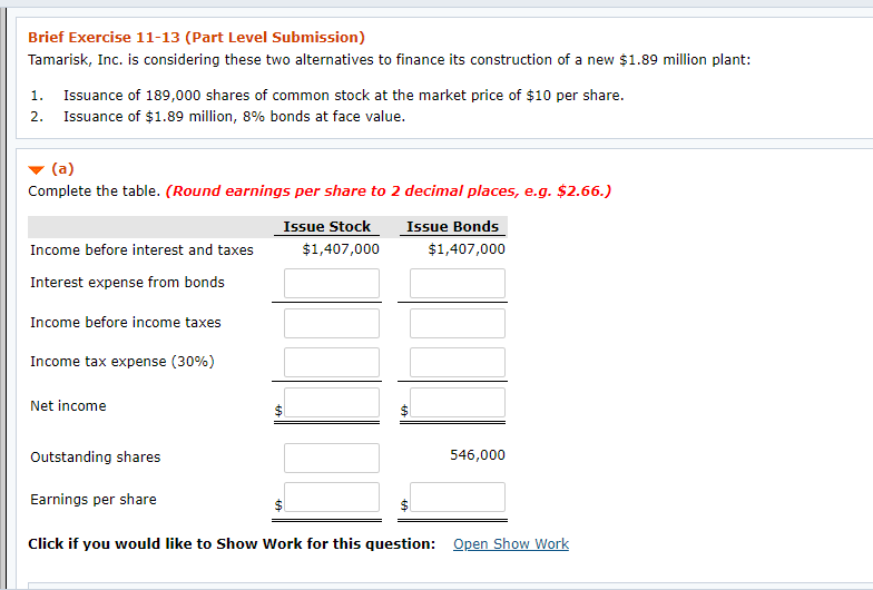 Solved Brief Exercise 11-13 (Part Level Submission) | Chegg.com Solved Brief Exercise 11-13 (Part Level Submission) | Chegg.com