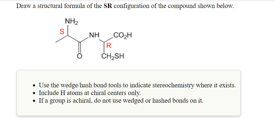Solved Draw a structural formula of the RS configuration of | Chegg.com