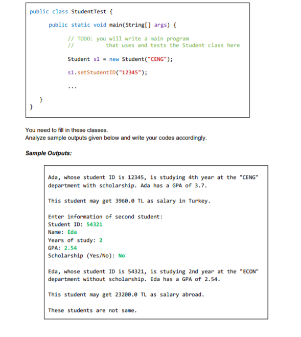 Solved Question 2 [10 pts] Write a class called Student | Chegg.com