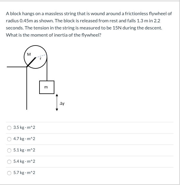 Solved A block hangs ona massless string that is wound | Chegg.com