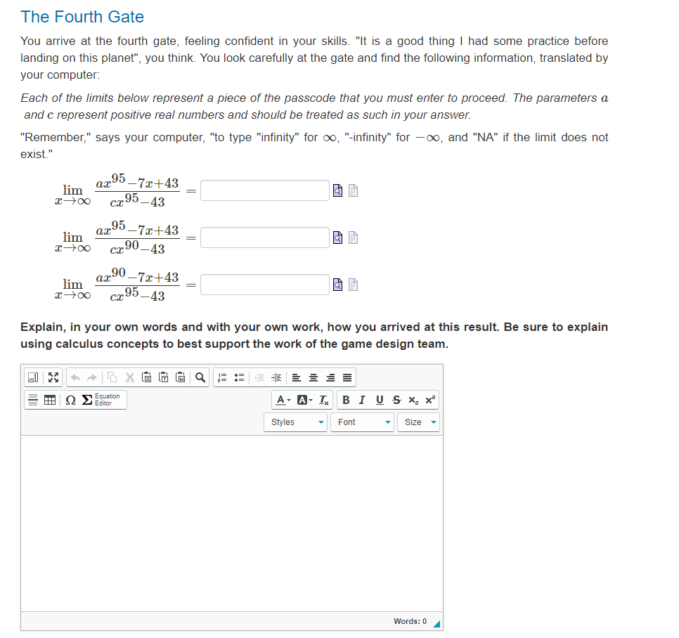 Solved The Fourth Gate You arrive at the fourth gate, | Chegg.com
