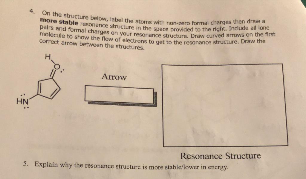 Solved 4. On the structure below, label the atoms with | Chegg.com