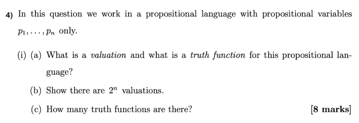 Solved 4) In this question we work in a propositional | Chegg.com