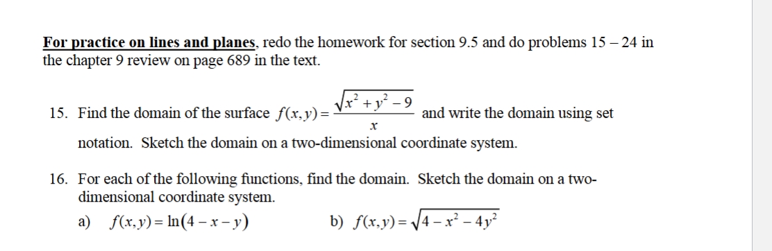Solved For practice on lines and planes, redo the homework | Chegg.com
