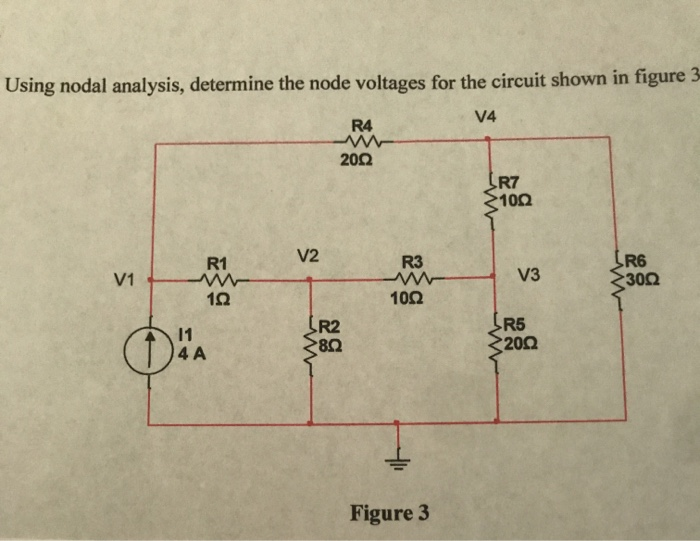 Solved use nodal analysis determine the node voltages for | Chegg.com