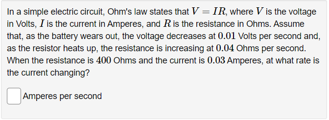 [Solved]: In a simple electric circuit, Ohm's law state