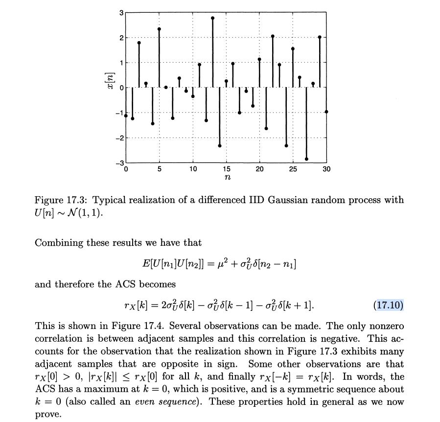 17.28 (w) For the differenced random process defined | Chegg.com
