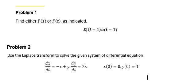 Solved Find either F(s) or F(t), as indicated. L{(t−1)u(t−1) | Chegg.com