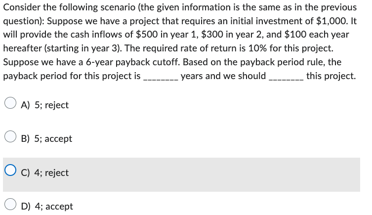 Solved Consider the following scenario (the given | Chegg.com