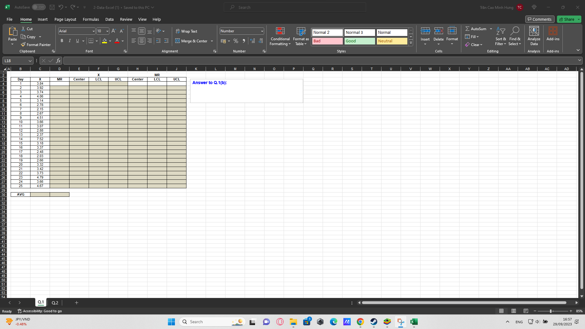 Solved 1. A grocery store keeps track of customers' waiting | Chegg.com