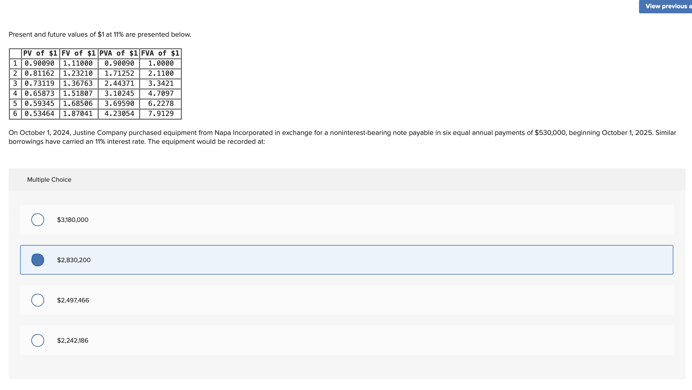 Vote: Use tables, Excel, or a financial calculator. | Chegg.com