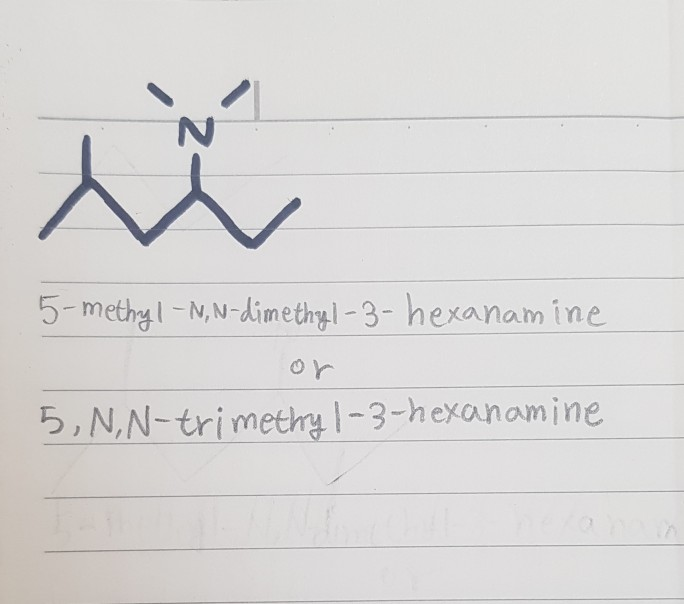 Solved 5-methy-,N dimethyl -3- hexanam ine o r 5 | Chegg.com