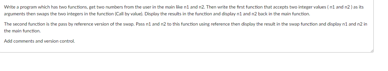 Solved Write a program which has two functions, get two | Chegg.com