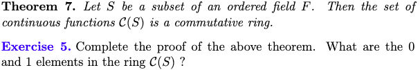 Solved Theorem 7 Let S Be A Subset Of An Ordered Field F