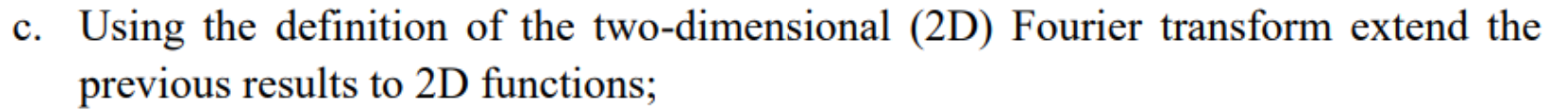 Solved c. Using the definition of the two-dimensional (2D) | Chegg.com