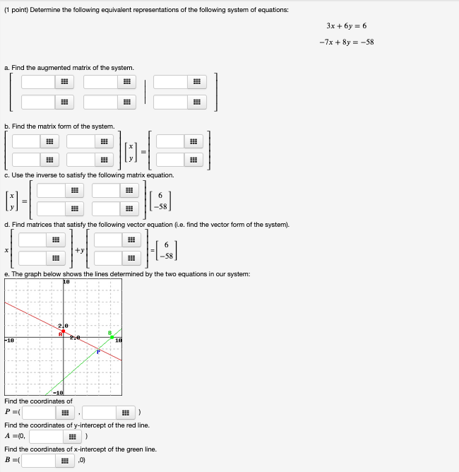 Solved (1 point) Determine the following equivalent | Chegg.com