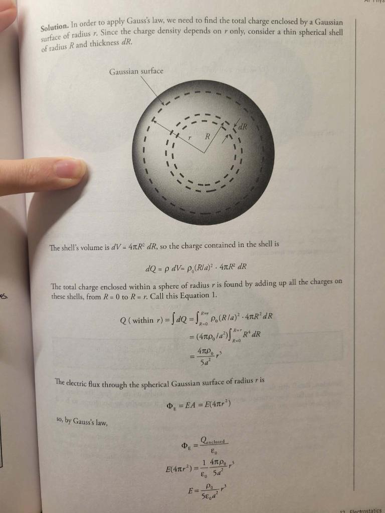 Solved Example 14 A nonconducting sphere of radius a has | Chegg.com