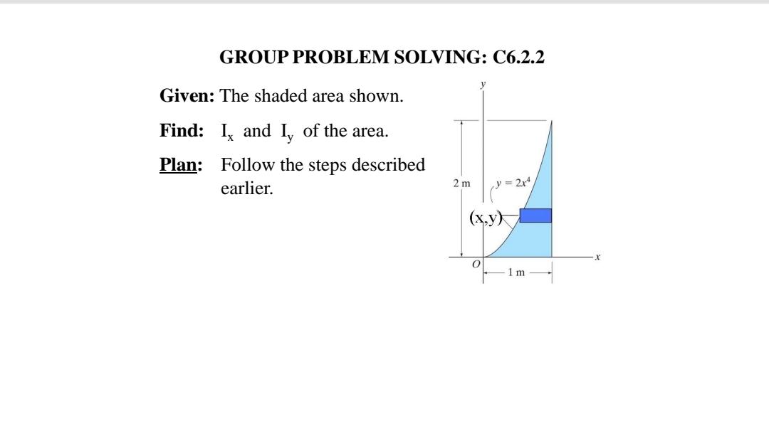 Solved GROUP PROBLEM SOLVING: C6.2.2 Given: The shaded area | Chegg.com