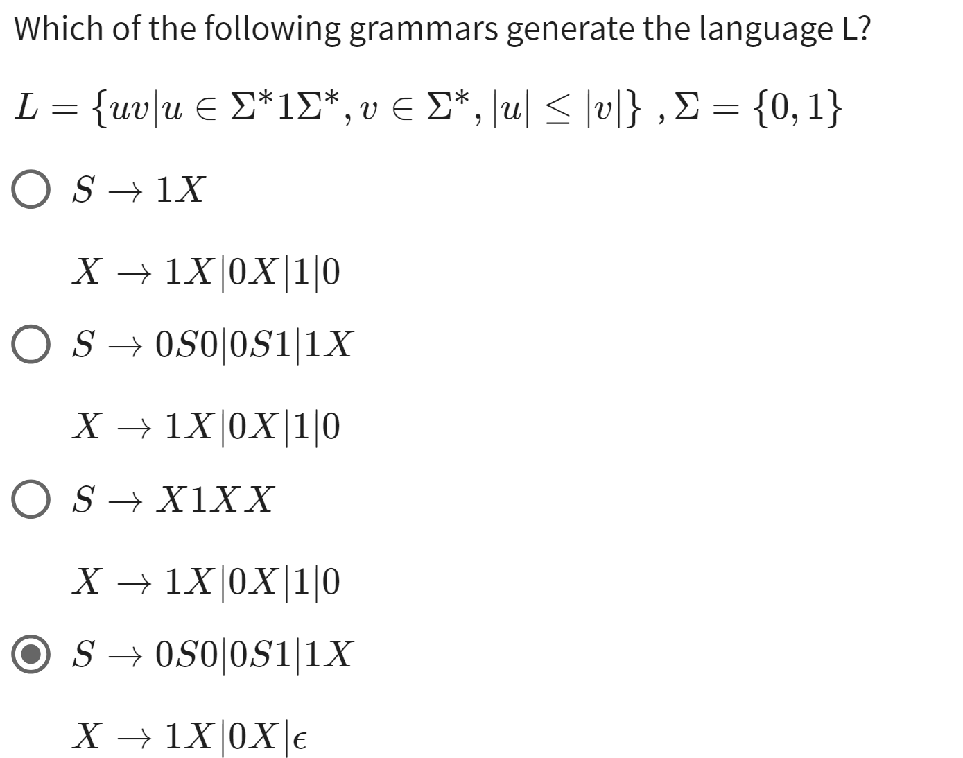 Solved Which of the following grammars generate the language | Chegg.com