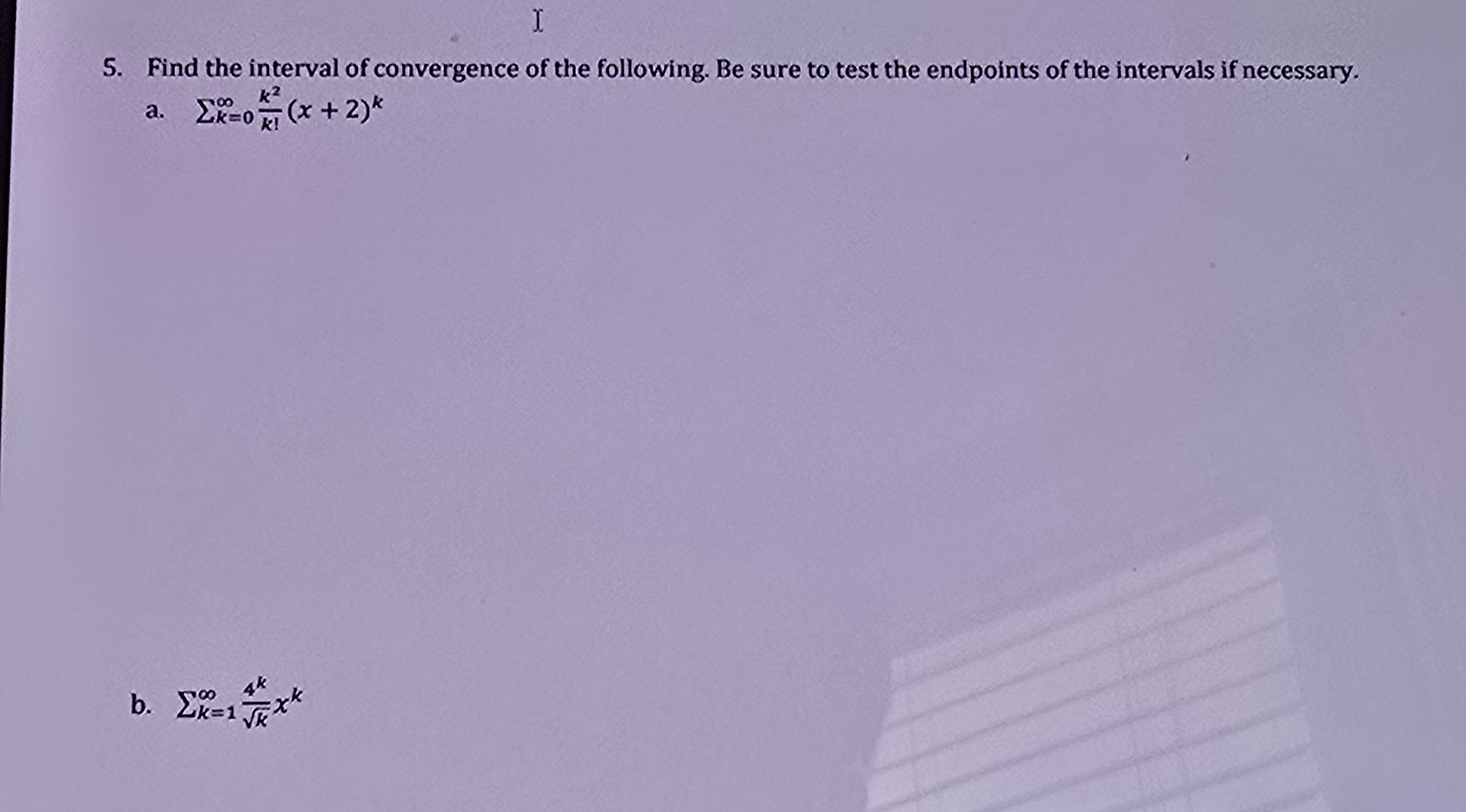 Solved Find the interval of ﻿convergence of ﻿the following. | Chegg.com