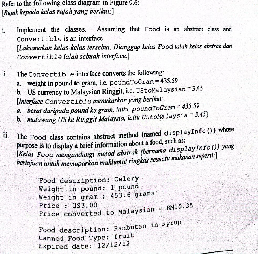 [Solved]: Refer to the following class diagram in Figure 9