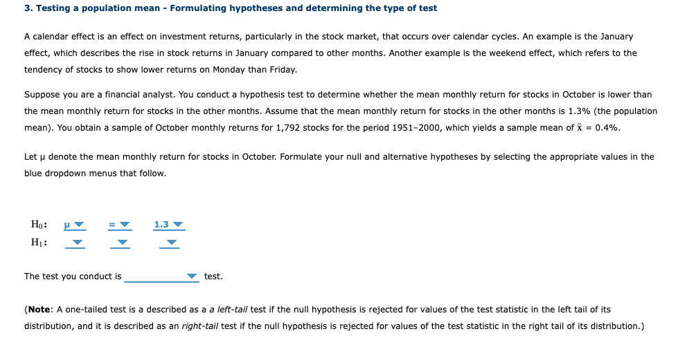 Solved 3. Testing a population mean - Formulating hypotheses | Chegg.com