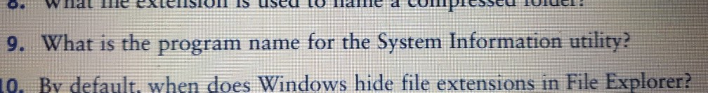 Solved 9. What is the program name for the System | Chegg.com