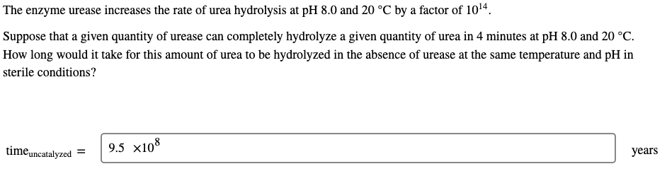 Solved The enzyme urease increases the rate of urea | Chegg.com