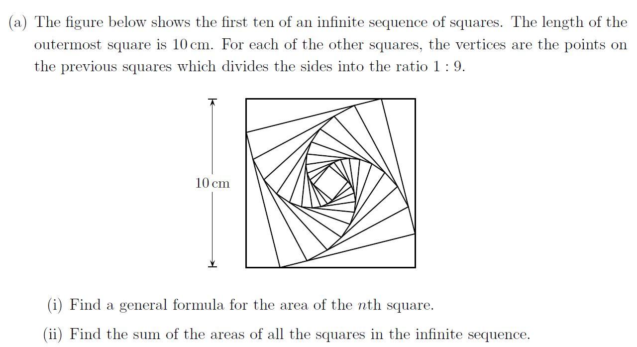 Solved (a) The figure below shows the first ten of an | Chegg.com