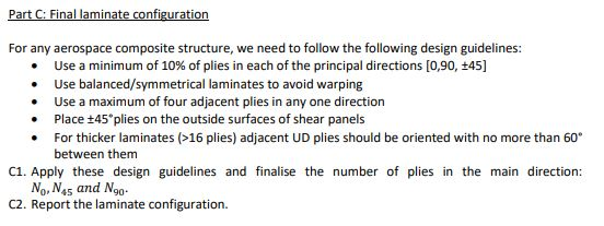 Table 1: Material properties for a single ply of | Chegg.com