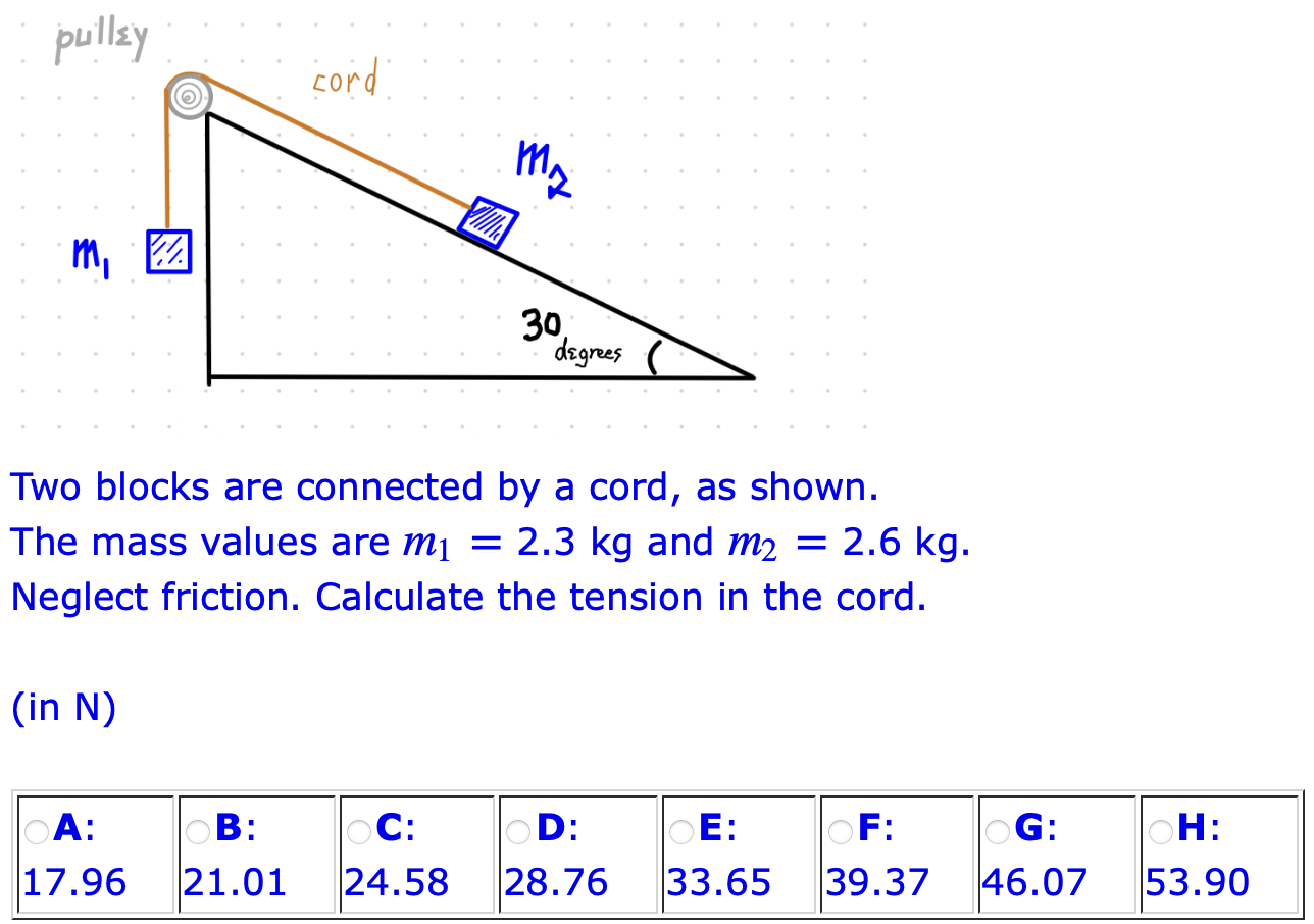[solved] Two Blocks Are Connected By A Cord As Shown The