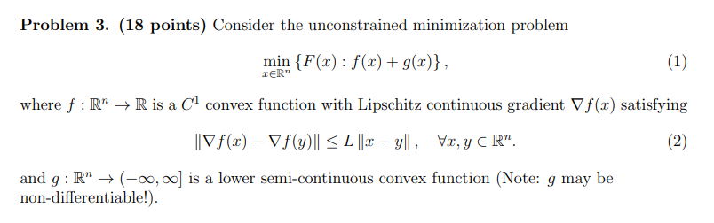 Solved Problem 3. (18 points) Consider the unconstrained | Chegg.com Solved Problem 3. (18 points) Consider the unconstrained | Chegg.com