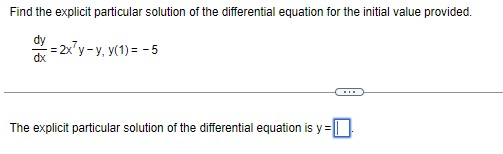 Solved Find the explicit particular solution of the | Chegg.com