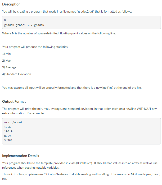 Solved Template 03bfiles.cc: #include #include using | Chegg.com