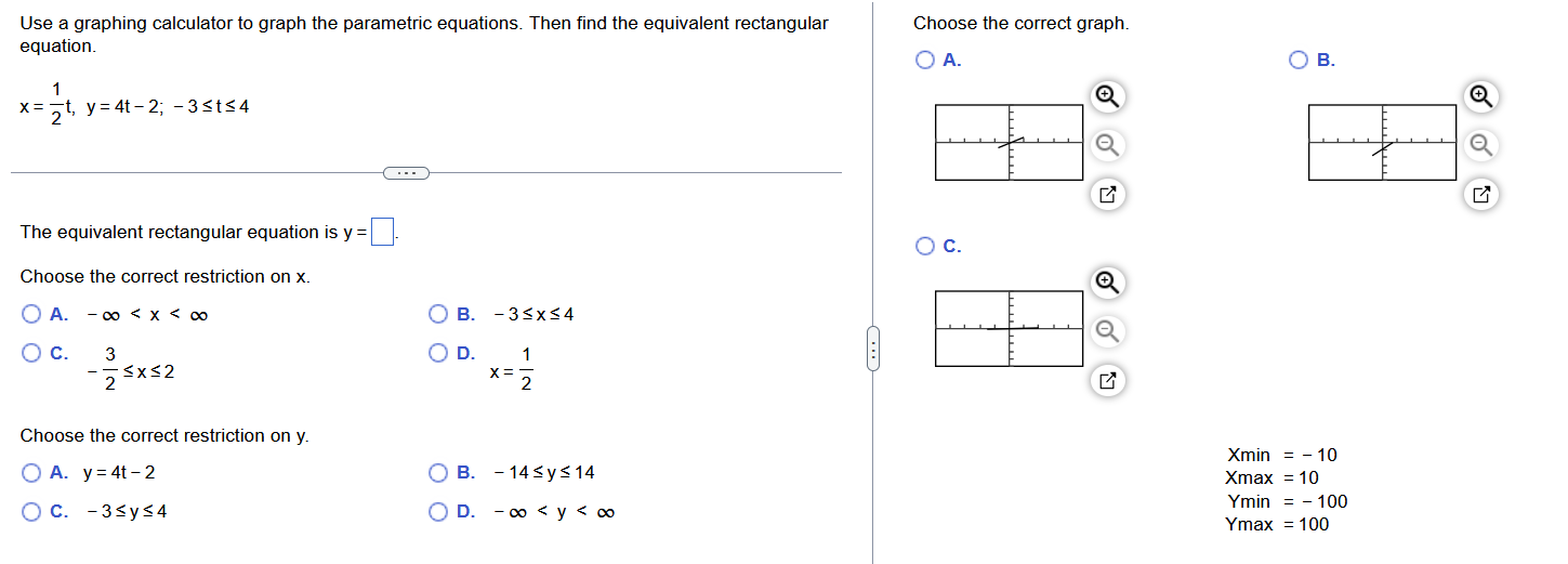 Solved Use a graphing calculator to graph the parametric | Chegg.com