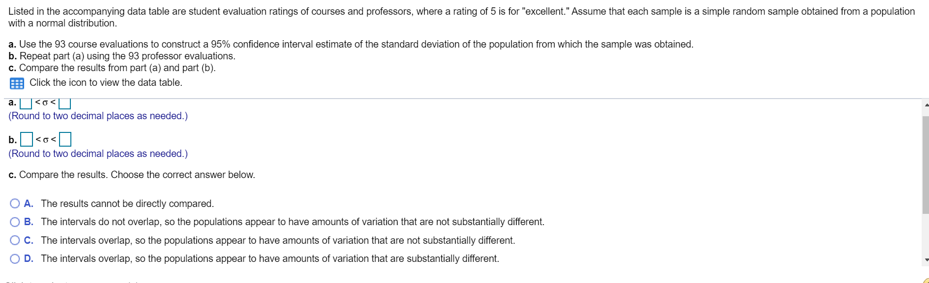 Solved Course Eval Prof Eval 4.4 5.0 4.3 4.7 3.6 | Chegg.com