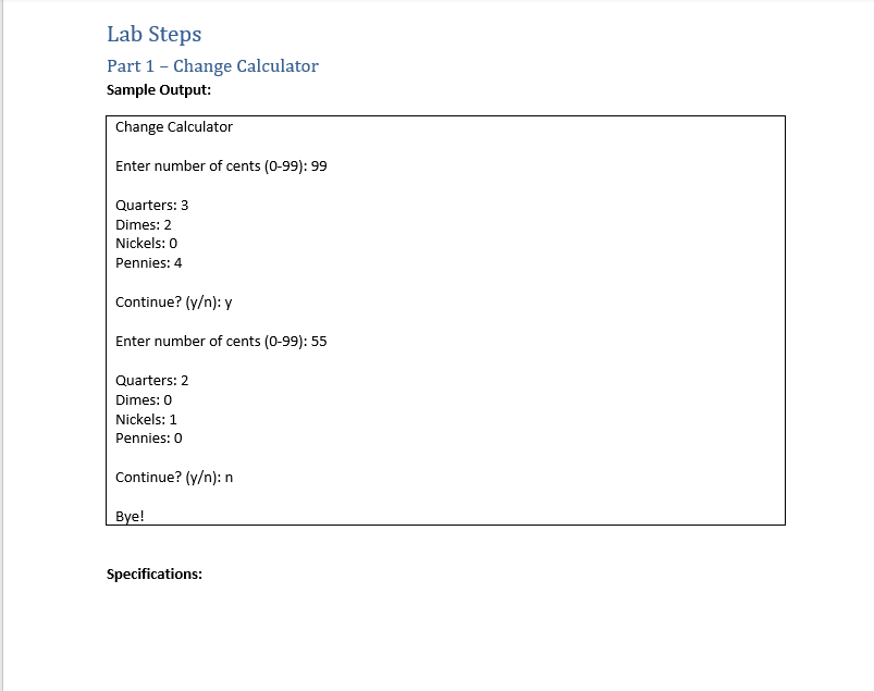 Solved Summary Part 1 Using Python Create A Program That